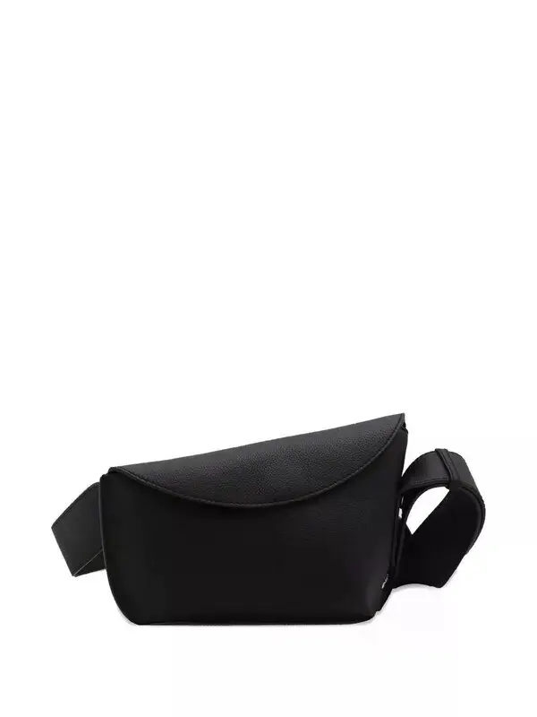 Alexander McQueen Asymmetrical Flap Shoulder Bag - Black