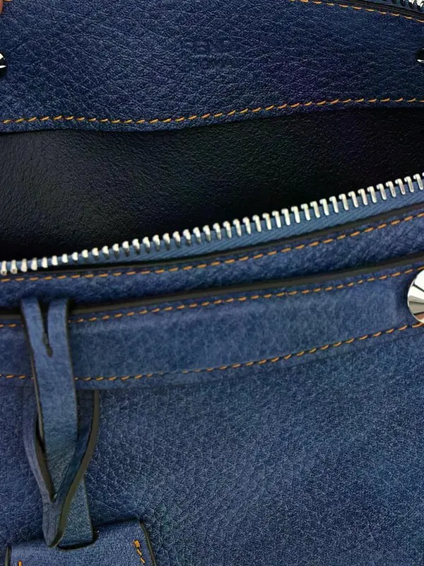 Fendi Foldover Leather Clutch