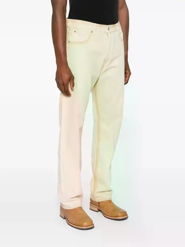 7 For All Mankind Cotton Straight Leg Jeans - Neutrals