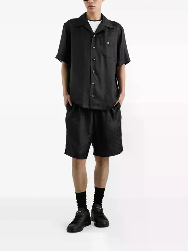 Dolce & Gabbana Logo-print Hawaii Shirt - Black