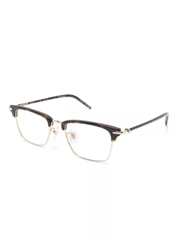 Montblanc Square-frame Eyeglasses - Brown