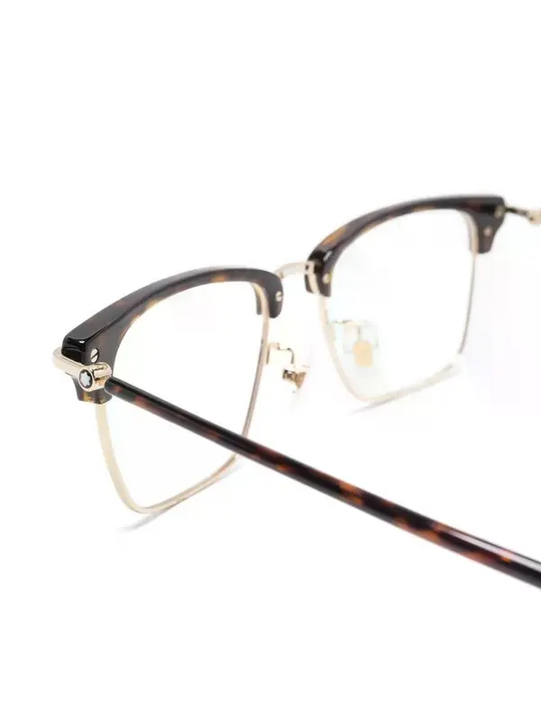 Montblanc Square-frame Eyeglasses - Brown