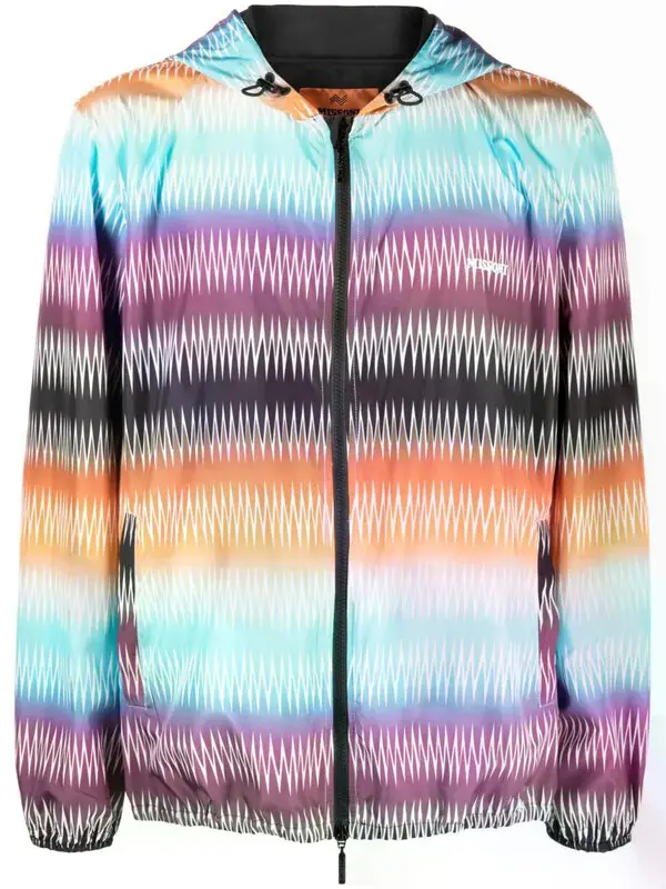 Missoni Gradient Zigzag Print Hooded Jacket