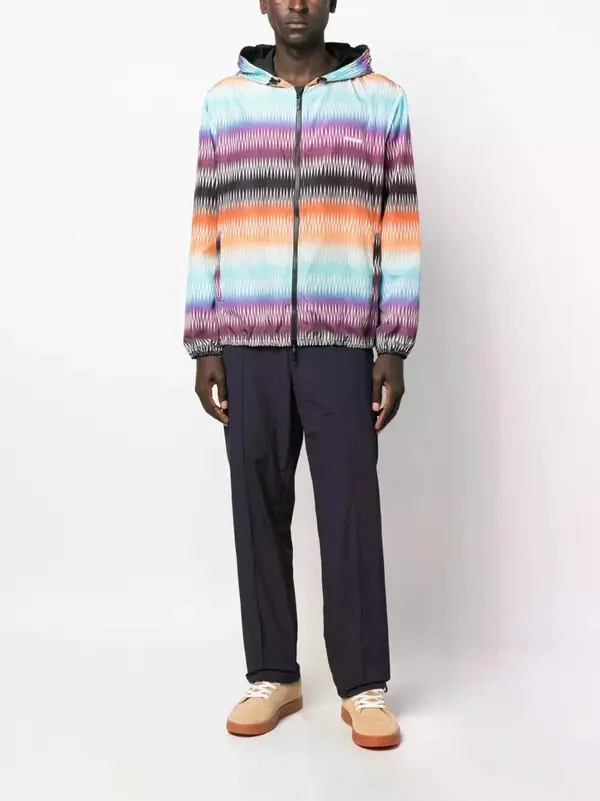 Missoni Gradient Zigzag Print Hooded Jacket