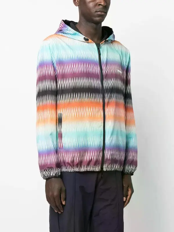 Missoni Gradient Zigzag Print Hooded Jacket