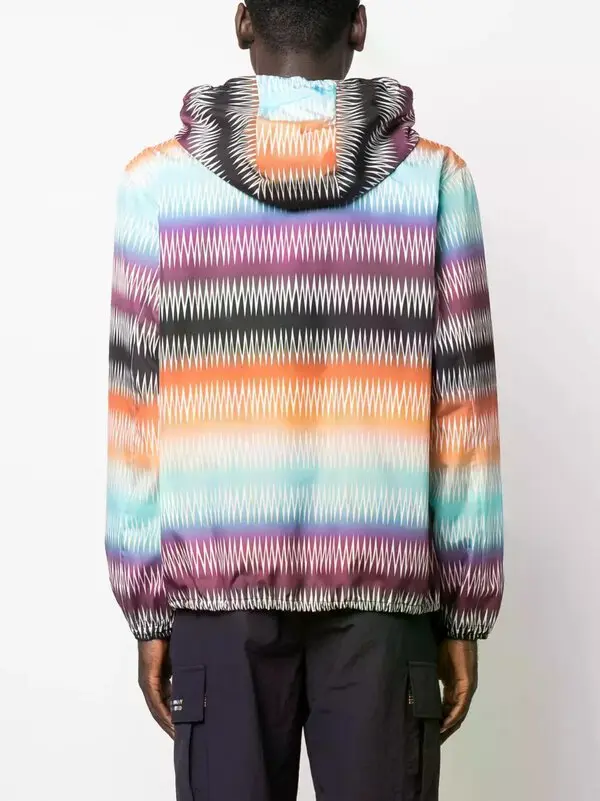 Missoni Gradient Zigzag Print Hooded Jacket