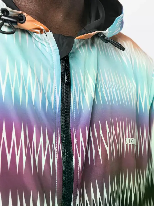 Missoni Gradient Zigzag Print Hooded Jacket