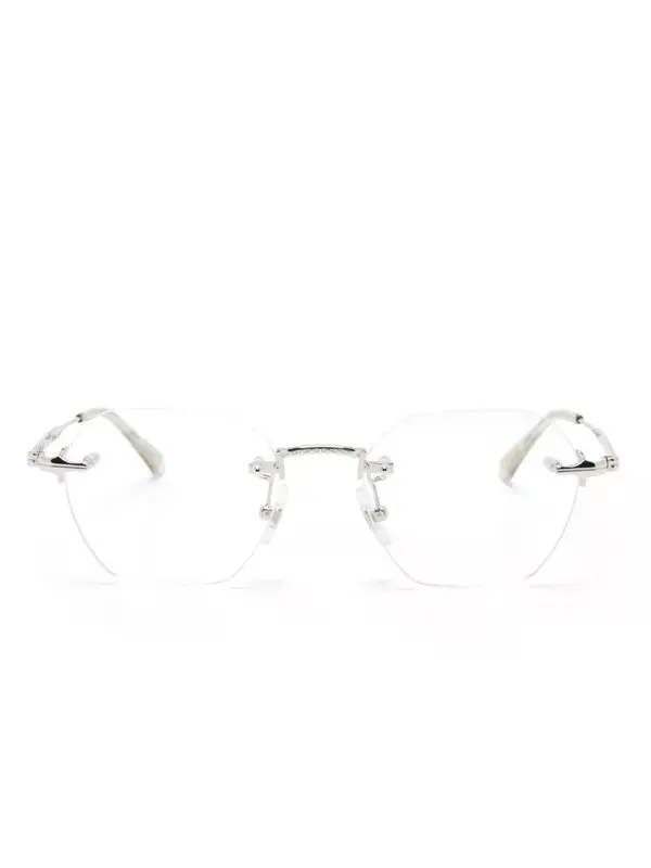 Montblanc Round-frame Eyeglasses - Silver