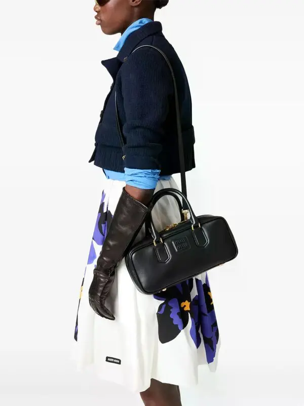 Miu Miu Arcadie Leather Bag - Black