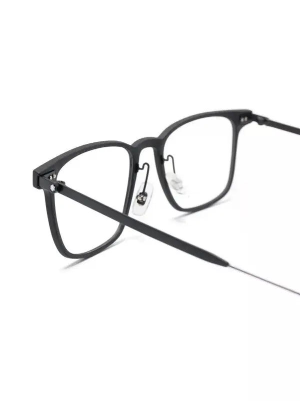 Montblanc Square-frame Glasses - Black