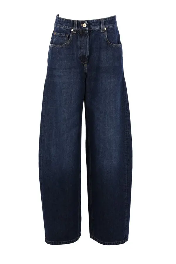 Brunello Cucinelli Barrel-leg Jeans - Blue