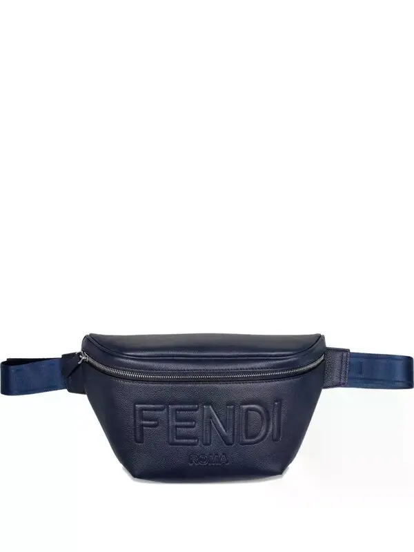 Fendi Logo-embossed Belt Bag - Blue