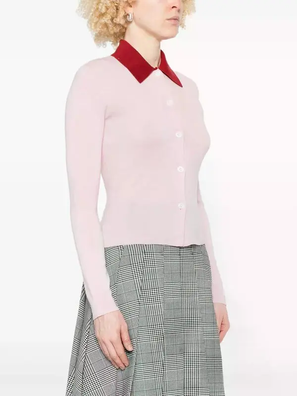 SELF-PORTRAIT Wool Cardigan - Pink