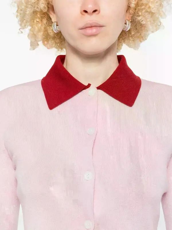 SELF-PORTRAIT Wool Cardigan - Pink