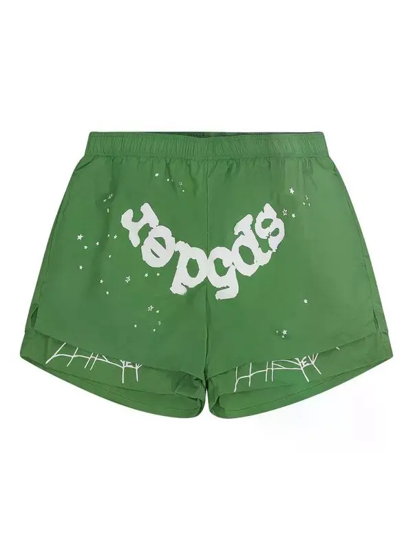 SP5DER Og Web Double Layer Swim Shorts - Green