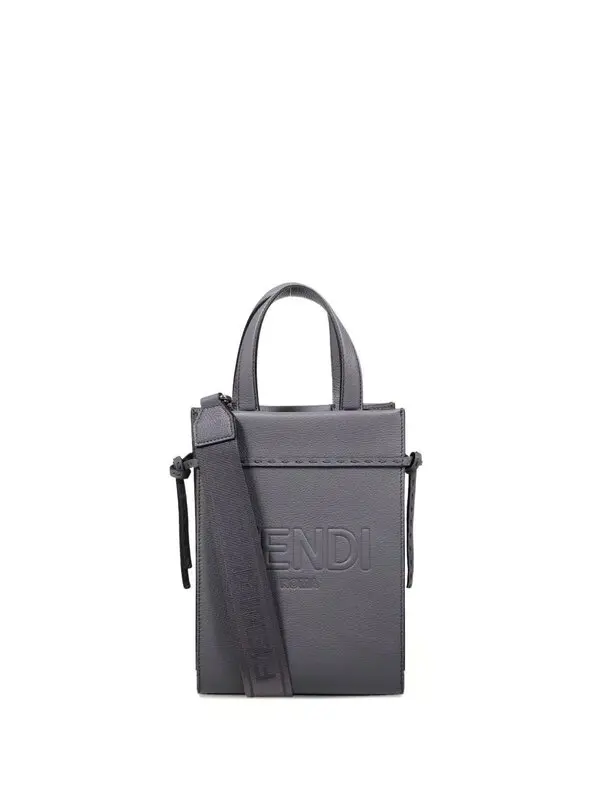 Fendi Logo-embossed Tote Bag - Grey