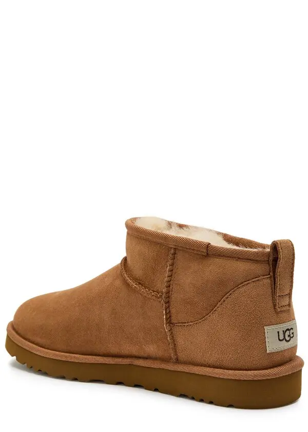 UGG Classic Ultra Mini Suede Ankle Boots - Brown