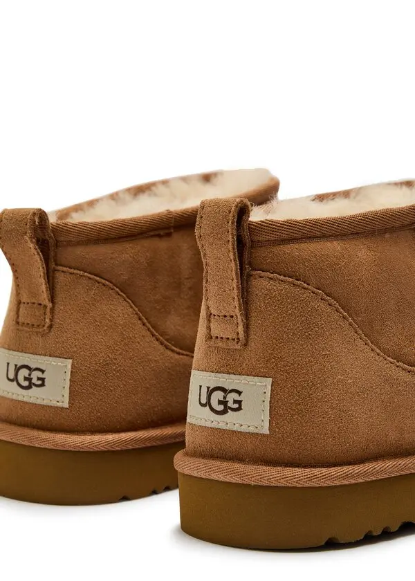 UGG Classic Ultra Mini Suede Ankle Boots - Brown