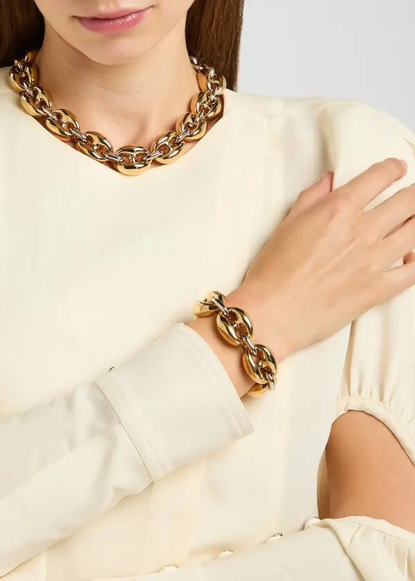 Rabanne Two-tone Chain Bracelet