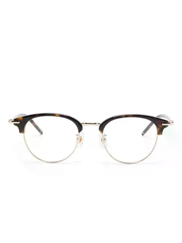 Montblanc Round-frame Glasses - Brown