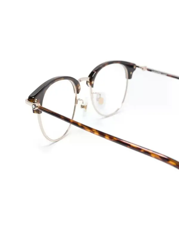 Montblanc Round-frame Glasses - Brown
