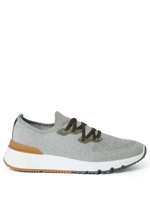 Brunello Cucinelli Logo-print Cotton-blend Sneakers