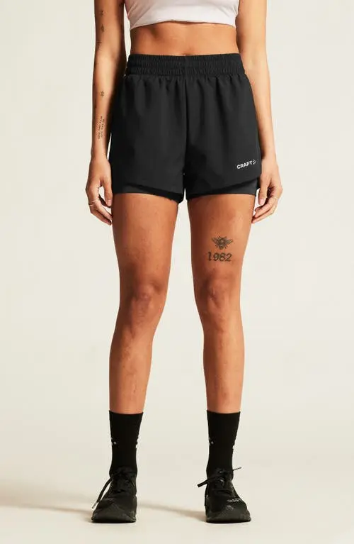 CRAFT Adv Essence 2-in-1 Training Shorts - Black