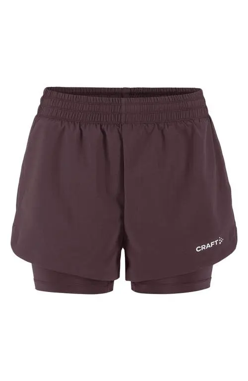 CRAFT Adv Essence 2-in-1 Training Shorts - Dark Plum