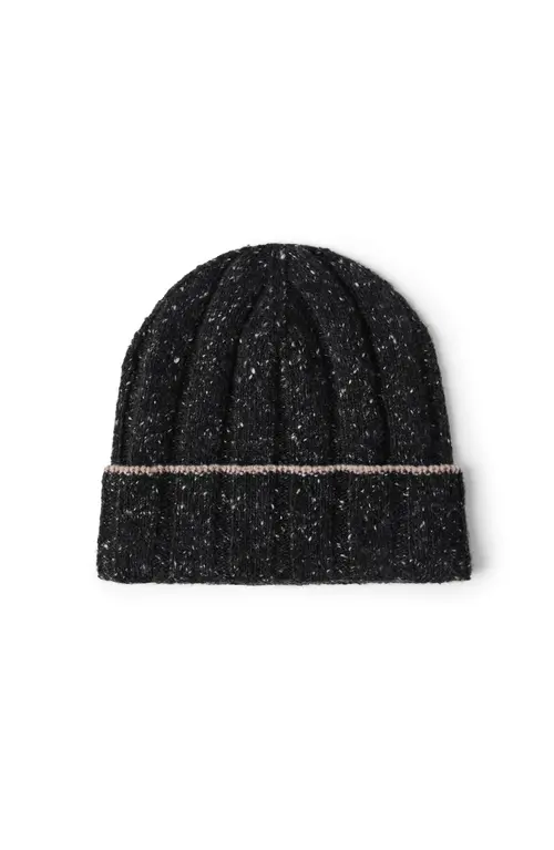 Brunello Cucinelli Cashmere Rib Knit Beanie - Anthracite