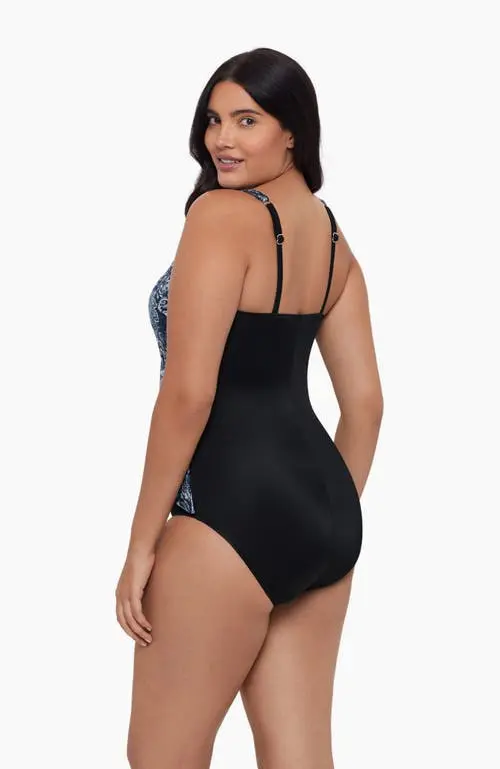 TRIMSHAPER Vera Side-tie One-piece Swimsuit - Flora & Fauna