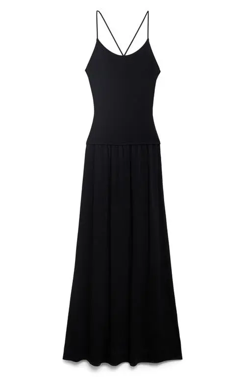 knee length dresses for ladies Tango Mango Black Maze A-line Dress with Sleeves main image 1