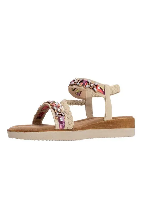 PROLOGUE SHOES Yuan Braided Strap Sandals - Beige Faux Leather