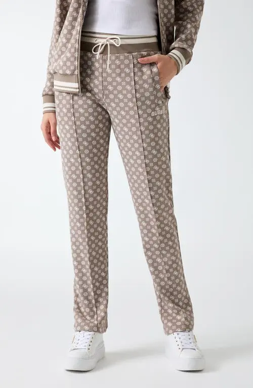 Guess Aggie Straight Leg Pants - Brown