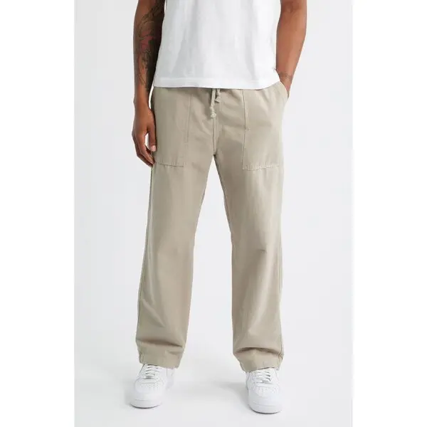 SERVICE WORKS Organic Cotton Canvas Drawstring Chef Pants - Stone