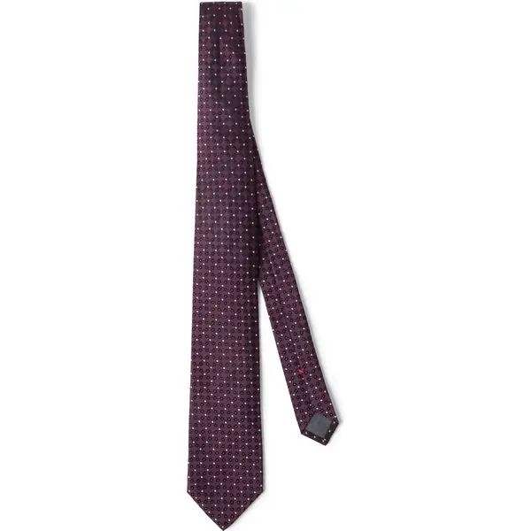 Brunello Cucinelli Necktie With Jacquard Pattern - Burgundy