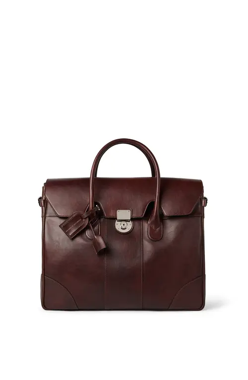 Brunello Cucinelli Calfskin Leather Bag - Burgundy