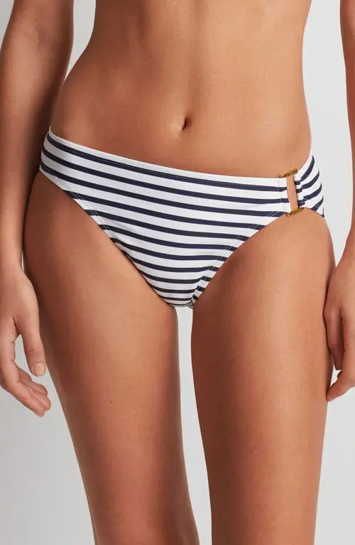 Ralph Lauren Stripe Ring Bikini Bottoms - Navy White
