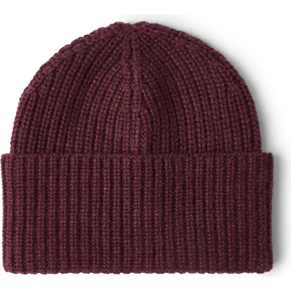 Brunello Cucinelli Cashmere Rib Knit Beanie - Purple