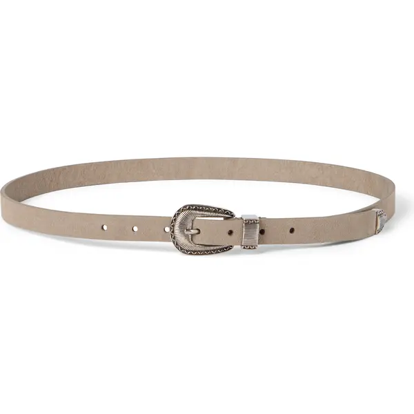 Brunello Cucinelli Reversed Leather Belt - Taupe