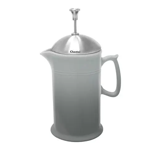 CHANTAL 28 Ounce Ceramic French Press With Stainless Plunger - Grey