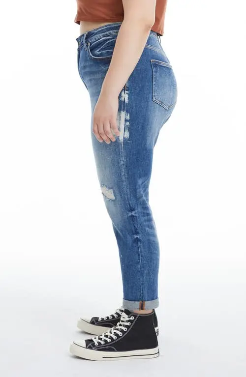 BAYEAS High-waist Cuffed Mom Jeans - Mascara