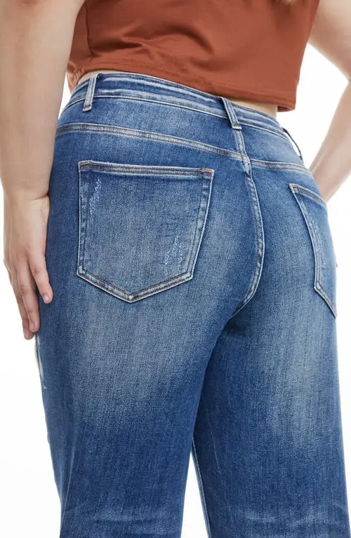BAYEAS High-waist Cuffed Mom Jeans - Mascara