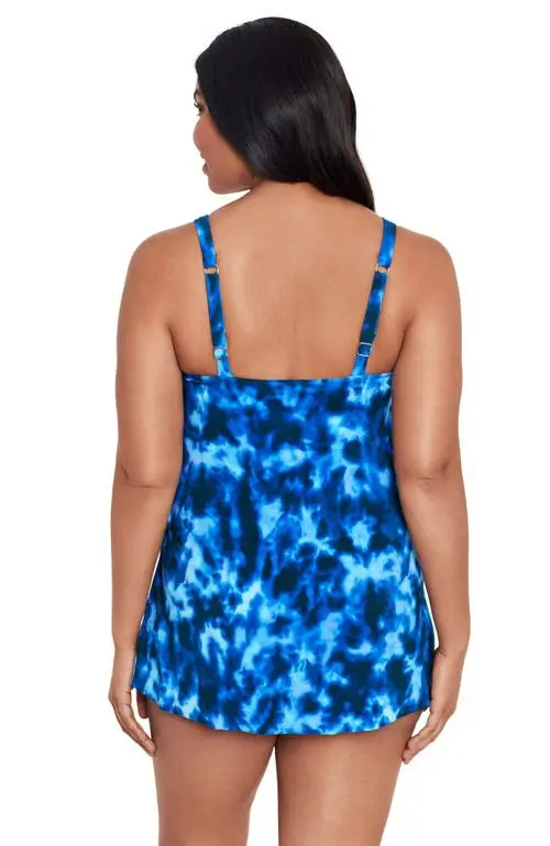 TRIMSHAPER Lola Surplice V-neck Swimdress - Rinca Rain