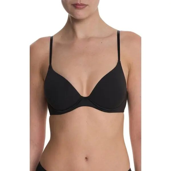 Natori Soft Focus Comfort Underwire Convertible Demi Bra - Black