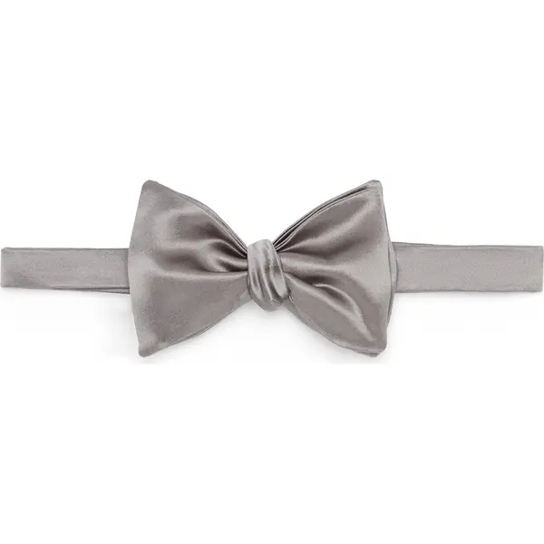 Brunello Cucinelli Satin Bow Tie - Grey