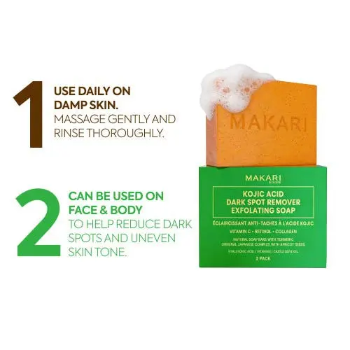 MAKARI Kojic Acid Dark Spot Remover Soap Bars2 Pack - None