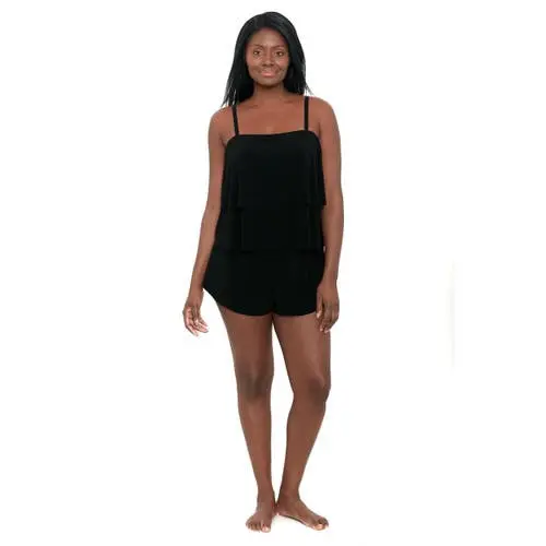 TRIMSHAPER Roxy Swim Romper - Black