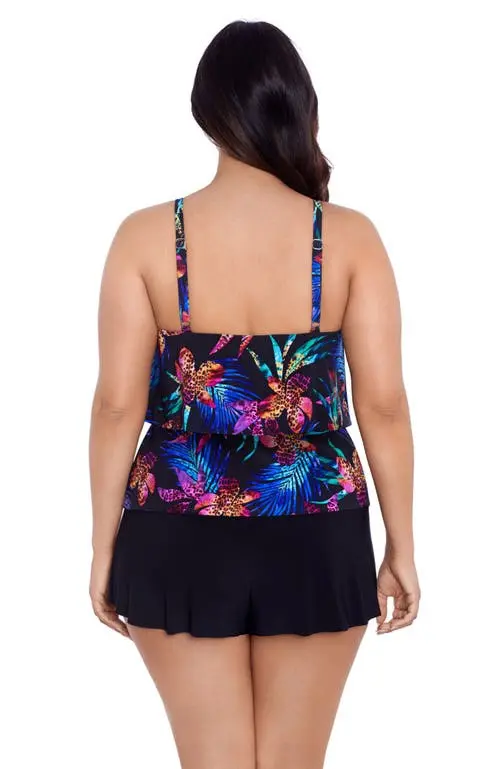 TRIMSHAPER Roxy Swim Romper - Leopard Lily