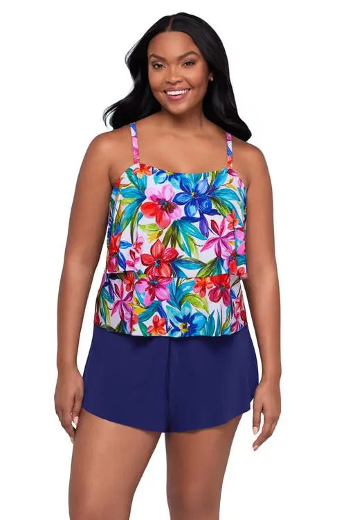 TRIMSHAPER Roxy Swim Romper - Tropical Treasure