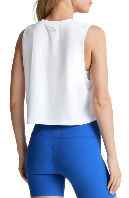 Beyond Yoga Featherweight Minimal Crop Tank - Cloud White